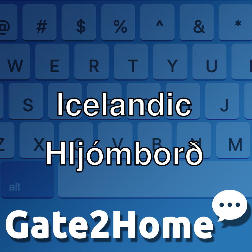 Type Icelandic without Icelandic Keyboard! ™ Icelandic Hljómborð